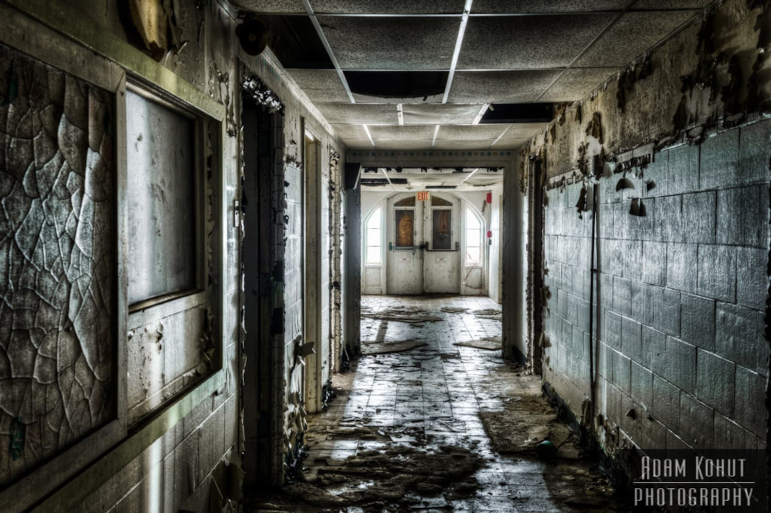 Abandoned Hospital Wing Hallway. Urbex, Urban Decay Photography - Etsy