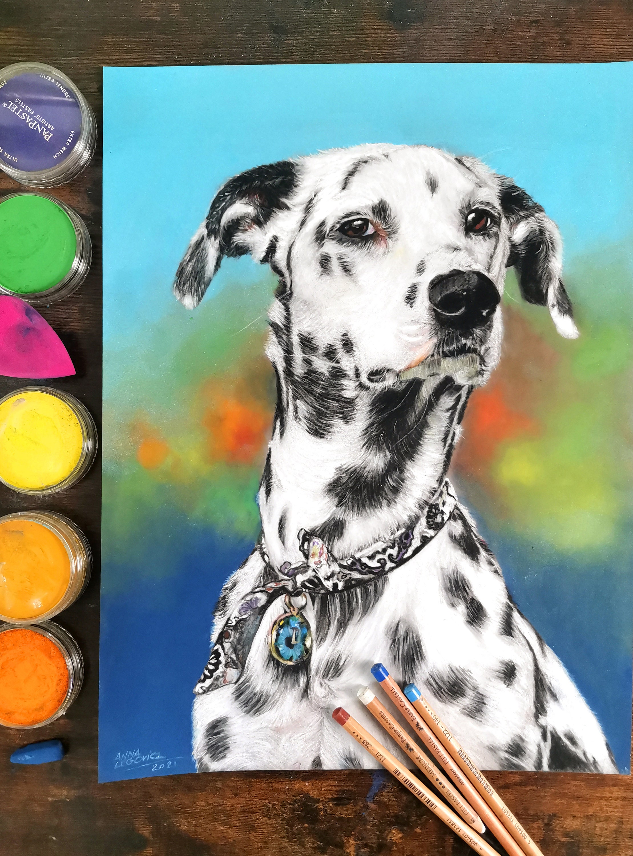 Custom Animal Drawing by Using Pit Pastel Pencils Faber - Etsy