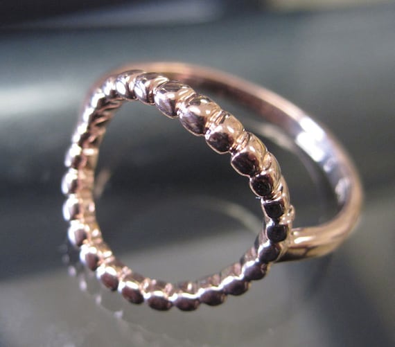 14K Solid Gold Open Circle Fashion Ring - Etsy