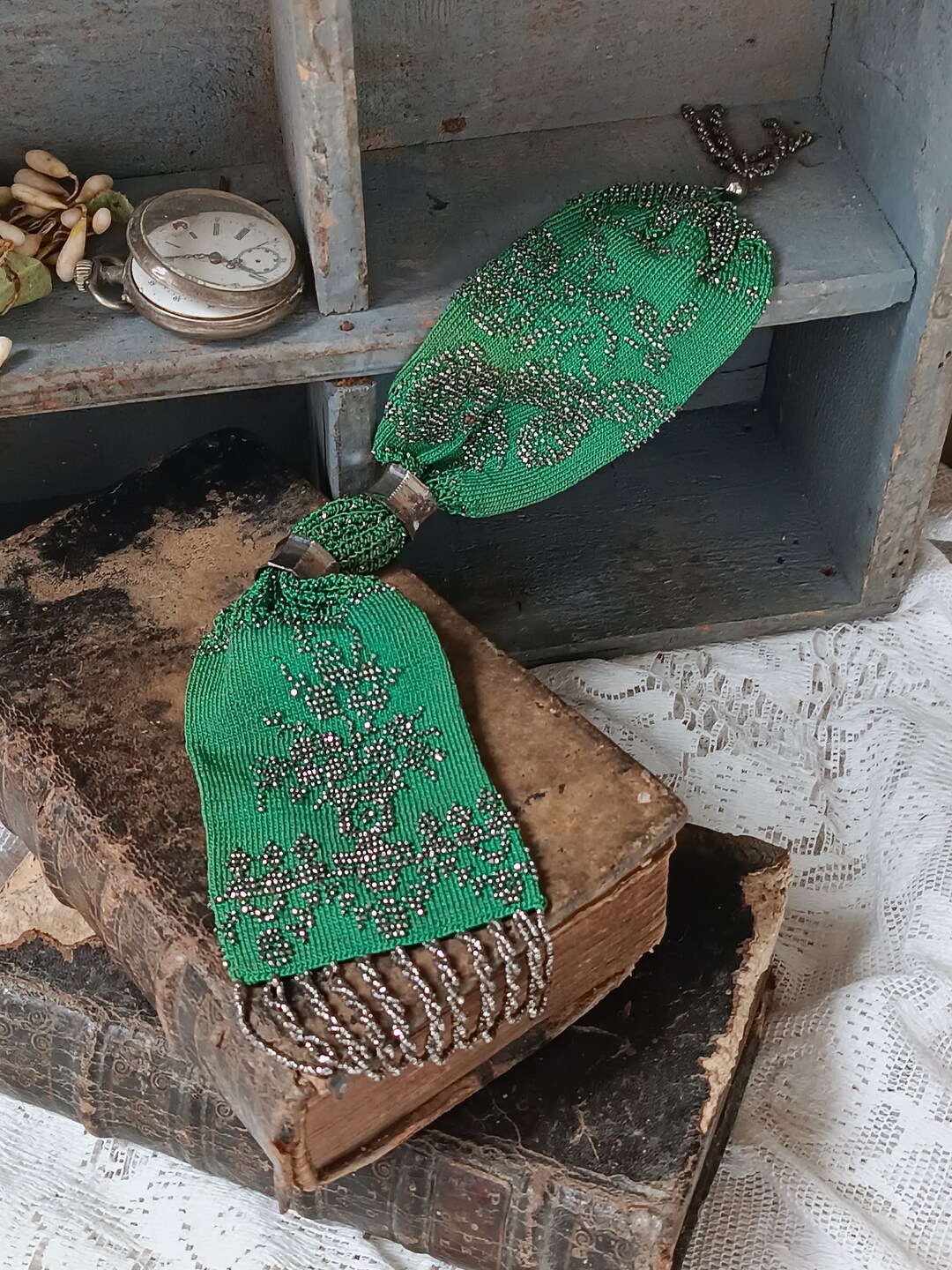 Antique French Beaded Miser's Purse, Hand Made - Etsy