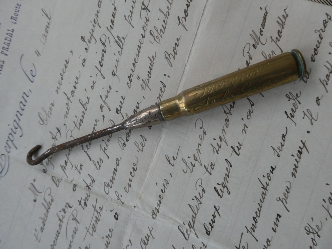 Trench Art Souvenir of WW1 Button Hook - Etsy
