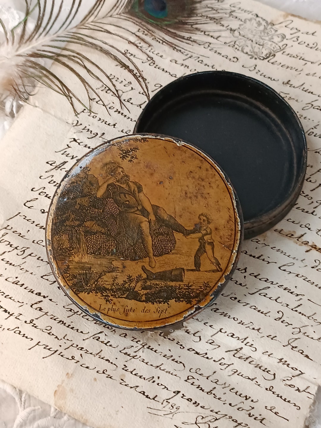 Antique Georgian Late 1700's French Papier Mache Snuff Tobacco Box - Etsy