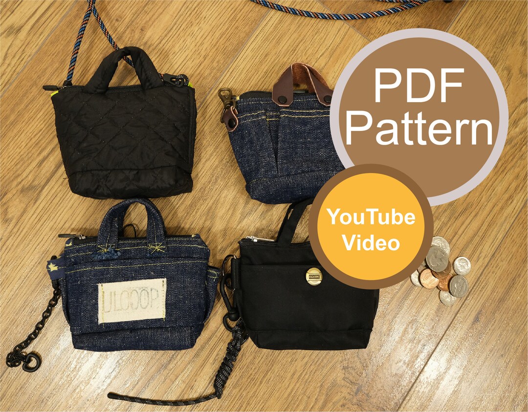 Mini Utility Tote Pdf, Bag Pdf, Tote Pattern, Bag Pattern, Sewing ...