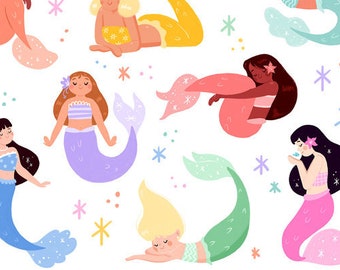 Mermaid collage | Etsy