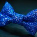 Blue With Copper Iridescent Flecks Super Shiny Glitter Bow Tie ocean - Etsy
