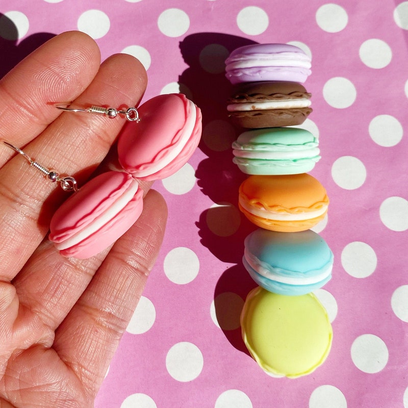 Green Macaron Earrings - Etsy UK
