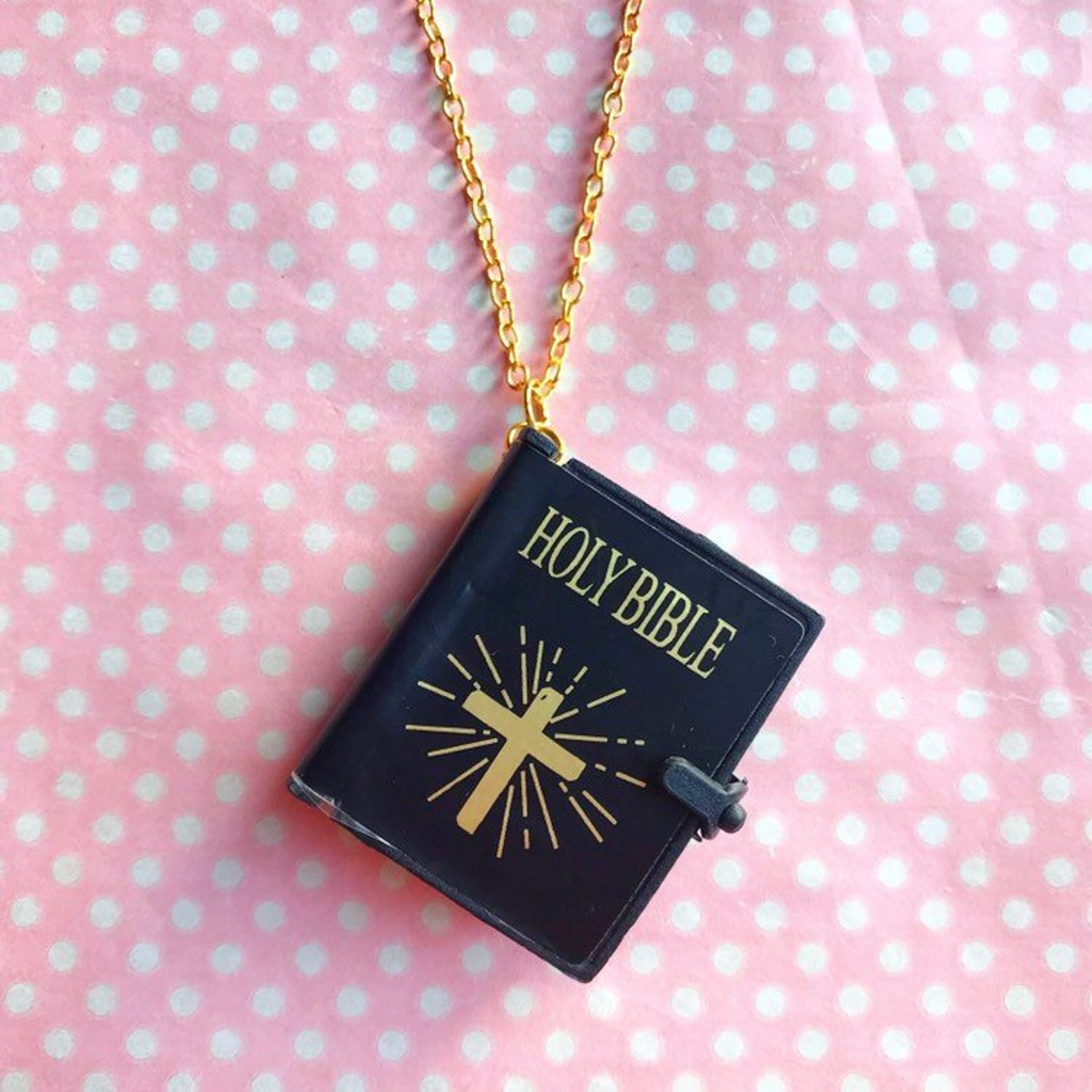 Miniature Readable Holy Bible Necklace or Keychain Keyring | Etsy