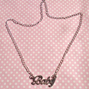 Cute Silver Baby Necklace - Etsy