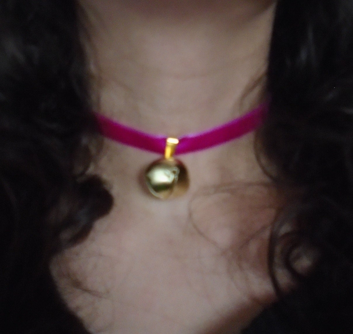 13 Colours! Gold or Silver Cat Bell Velvet Choker - Etsy