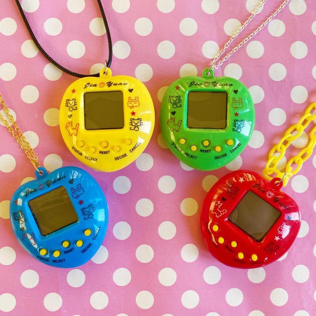 Cute Pet Game Necklace or Keychain in Pink Red Yellow Blue or Green - Etsy