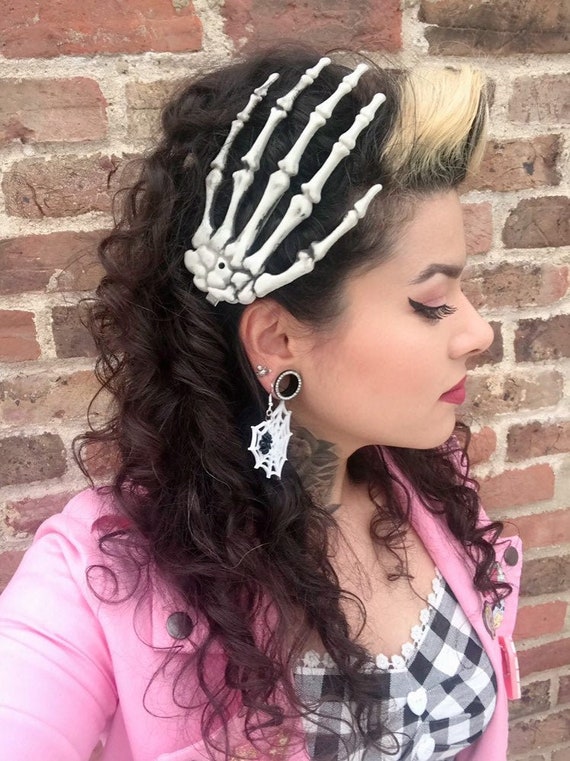 Giant Skeleton Hand Hair Clip | Etsy