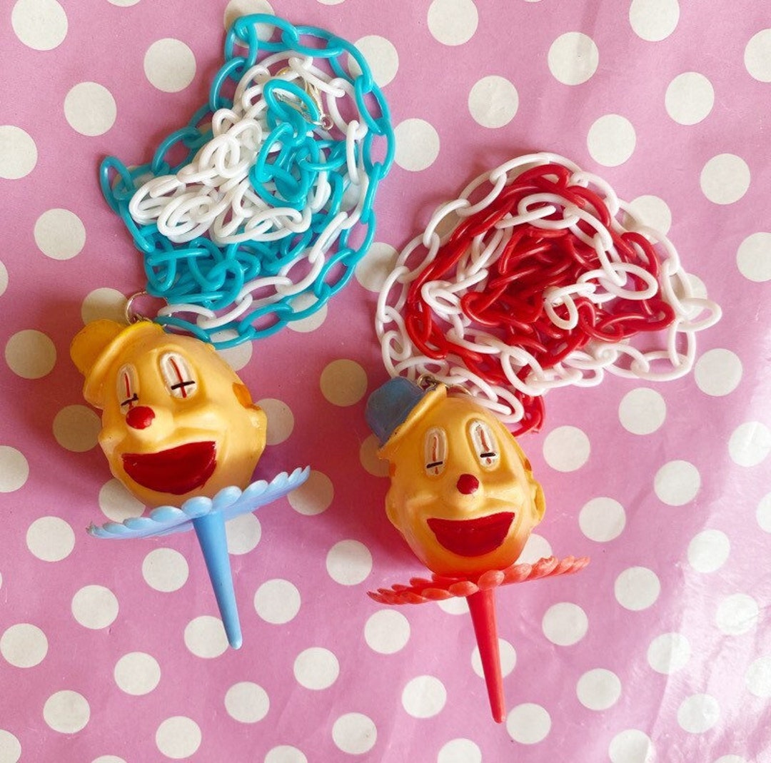 Giant Creepy Clown Necklace Decora Kei - Etsy