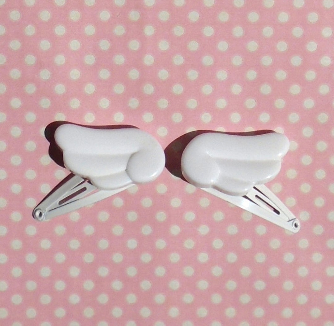 Pretty Angel Wings Hair Clips in White - Etsy
