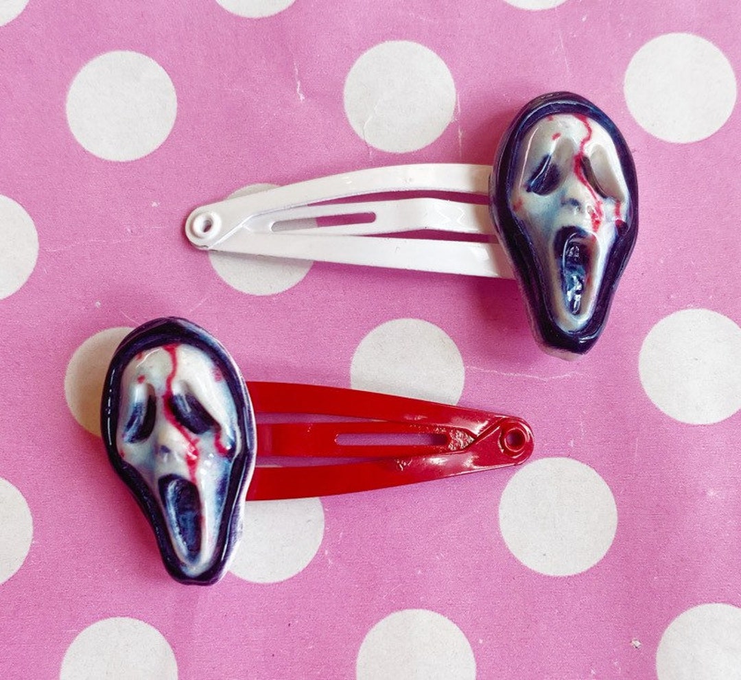 Spooky Mask Hair Clip - Etsy