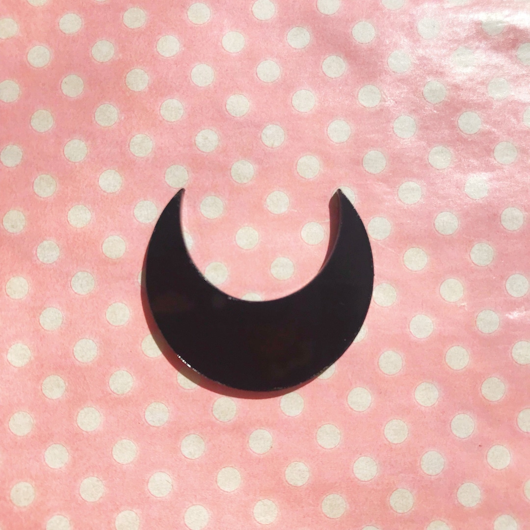 Black Forehead Crescent Moon for Cosplay - Etsy