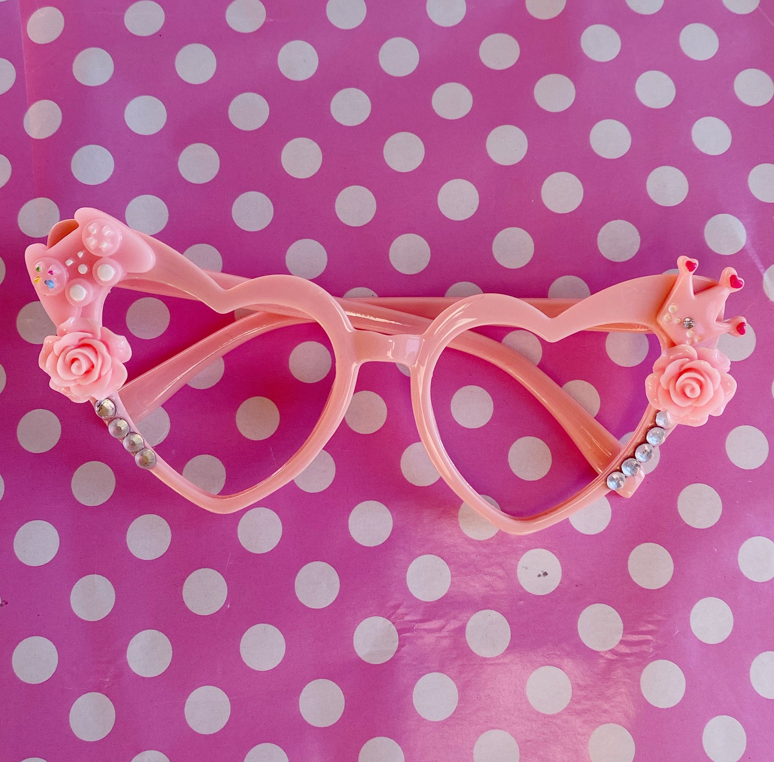 Pretty Pastel Pink Heart Shaped Glasses - Etsy