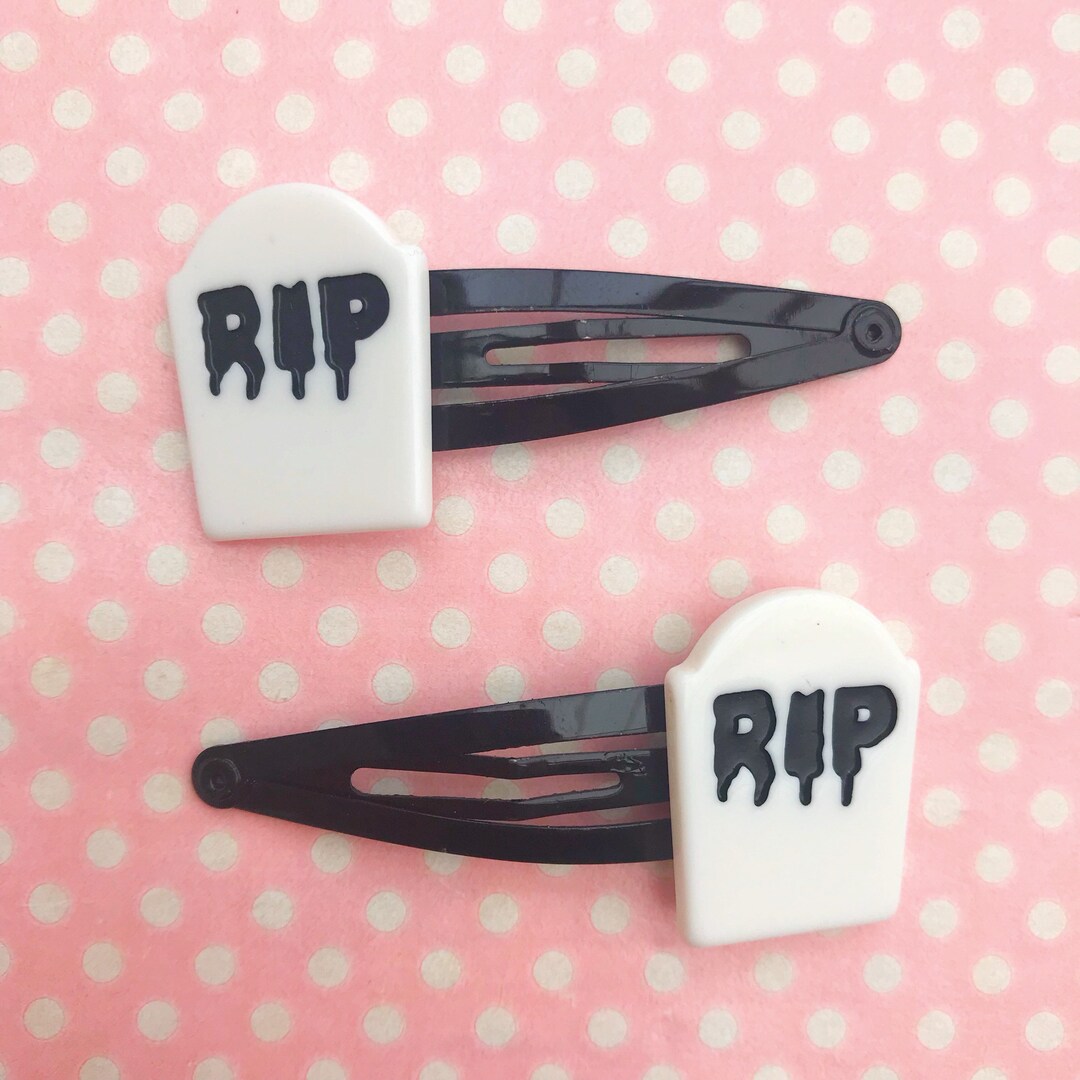 RIP Headstone Hair Clip - Etsy