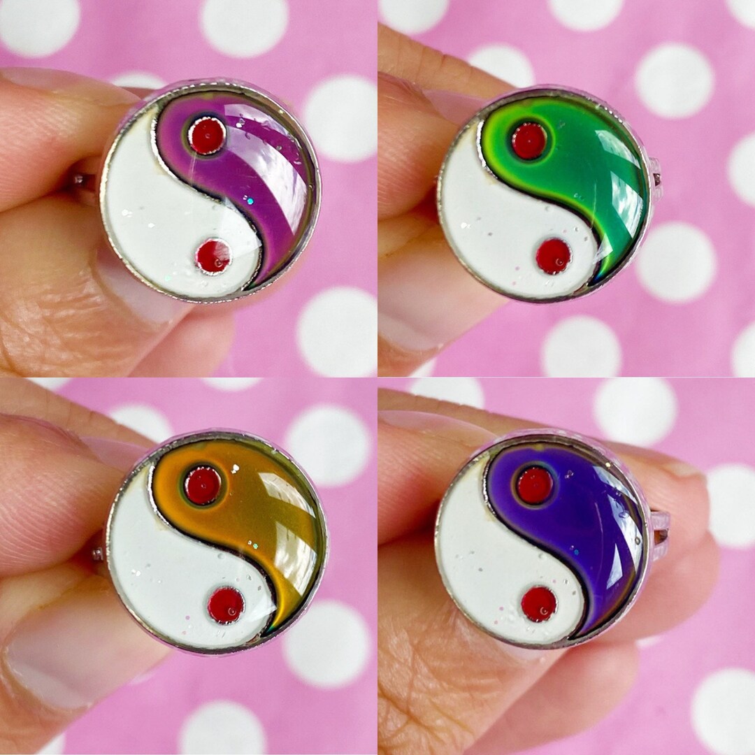 90s Yin Yang Mood Ring - Etsy