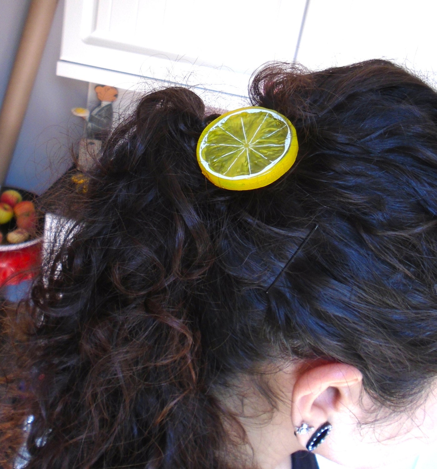 Kawaii Citrus Fruit Hair Clips - Etsy