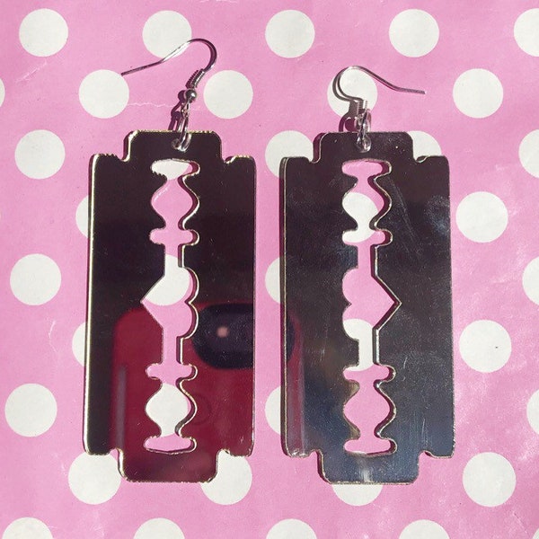 Razor Blade Earrings - Etsy