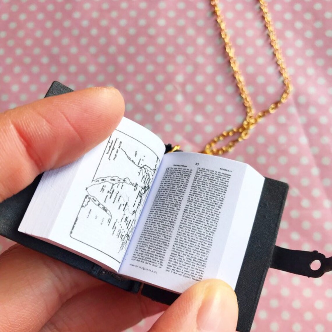 Miniature Readable Holy Bible Necklace or Keychain Keyring | Etsy