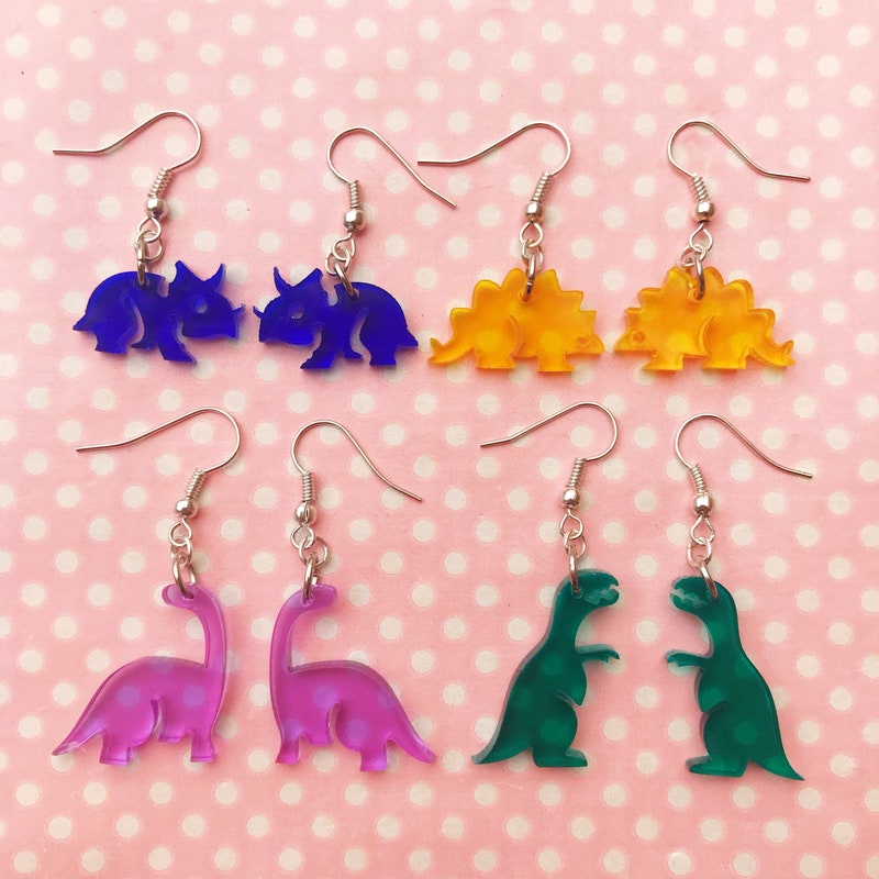 Dinosaur Earrings - Etsy