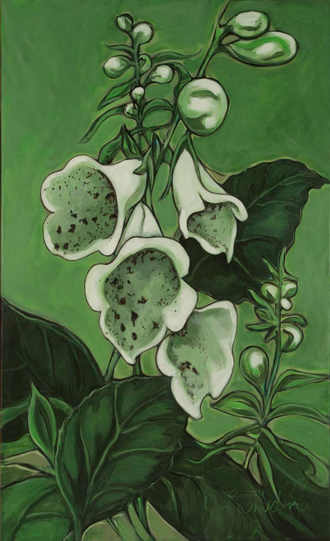 Foxglove # 1, foxglove paintings, floral paintings, floral prints ...