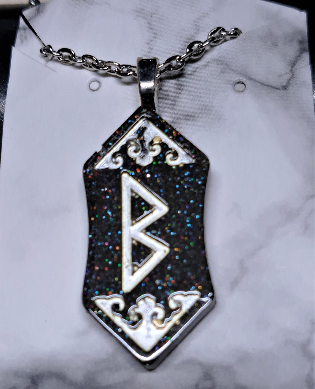 Berkano Rune Pendant - Etsy