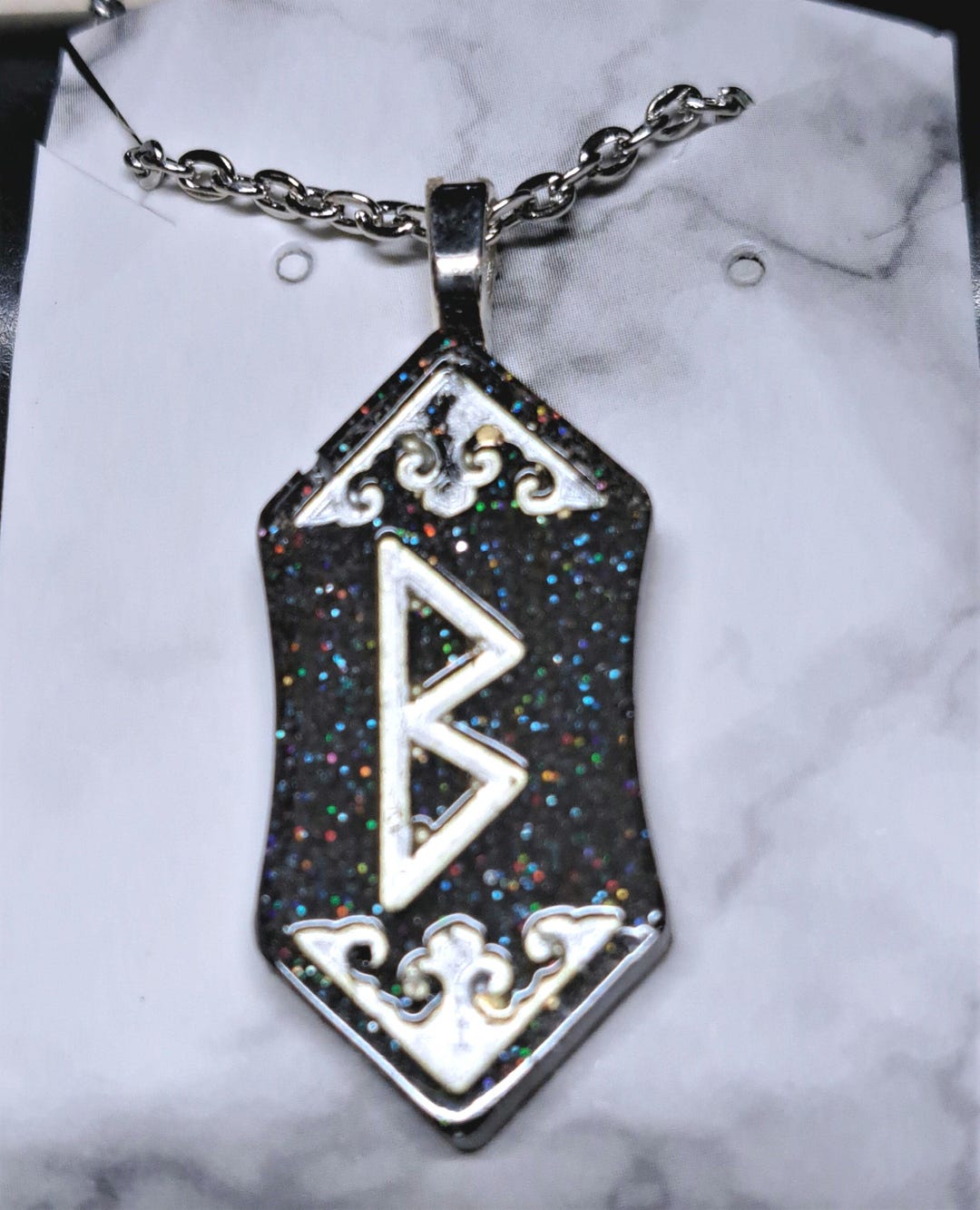Berkano Rune Pendant - Etsy