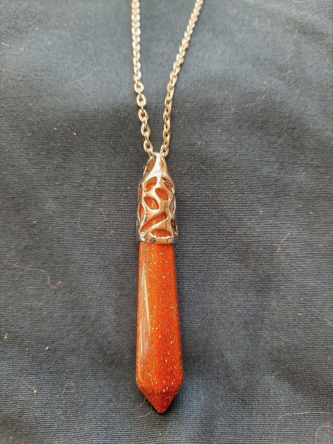 Goldstone Pendant - Etsy