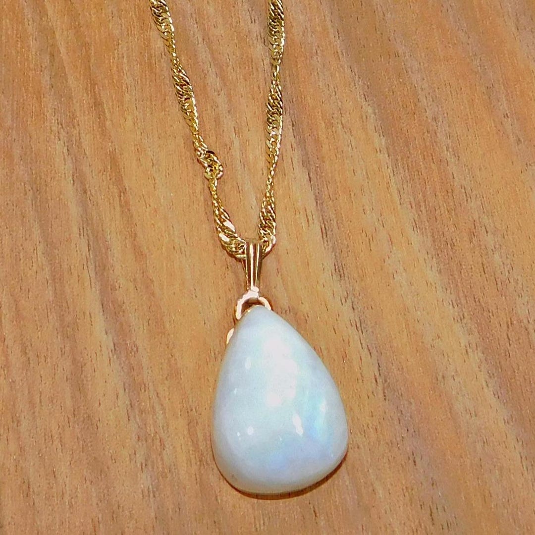 Magical Moonstone Pendant Necklace - Unique Moonstone Pendant - Etsy
