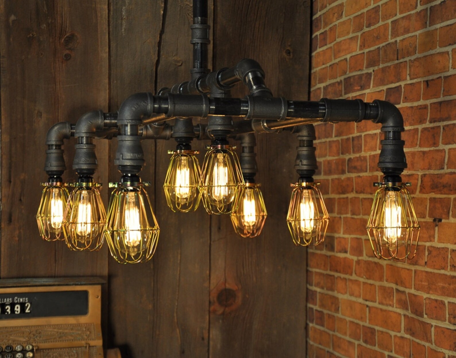 Pipe Lamp Modern Industrial Chandelier With Vintage Edison Bulbs ...