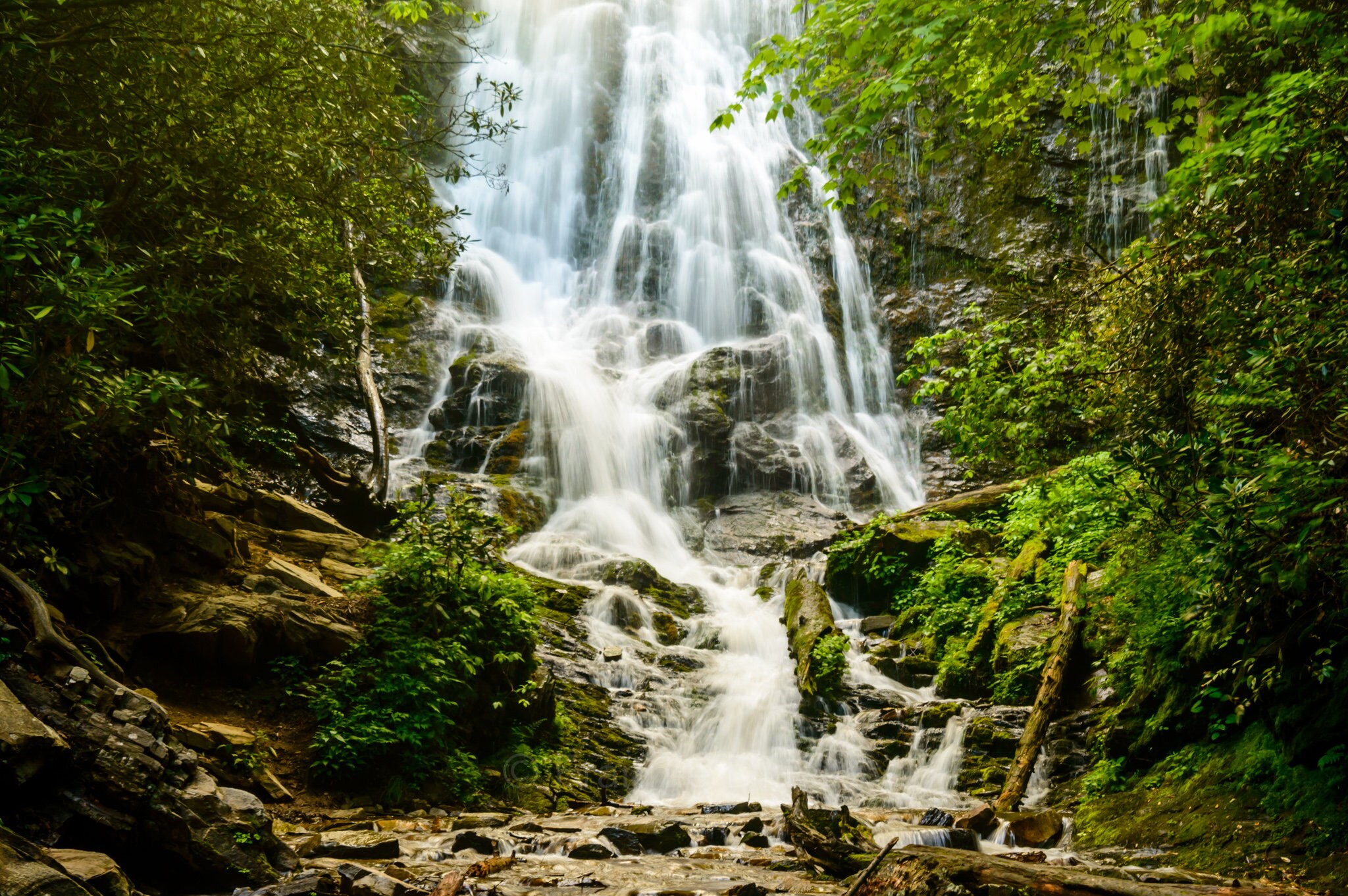 Mingo Falls, Waterfall, Cherokee, North Carolina, Hiking, Spring ...