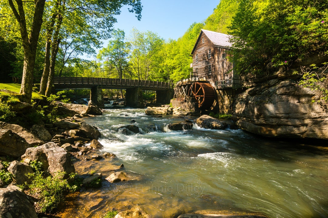Babcock State Park, Grist Mill, River, Waterfall, Bridge, Spring ...