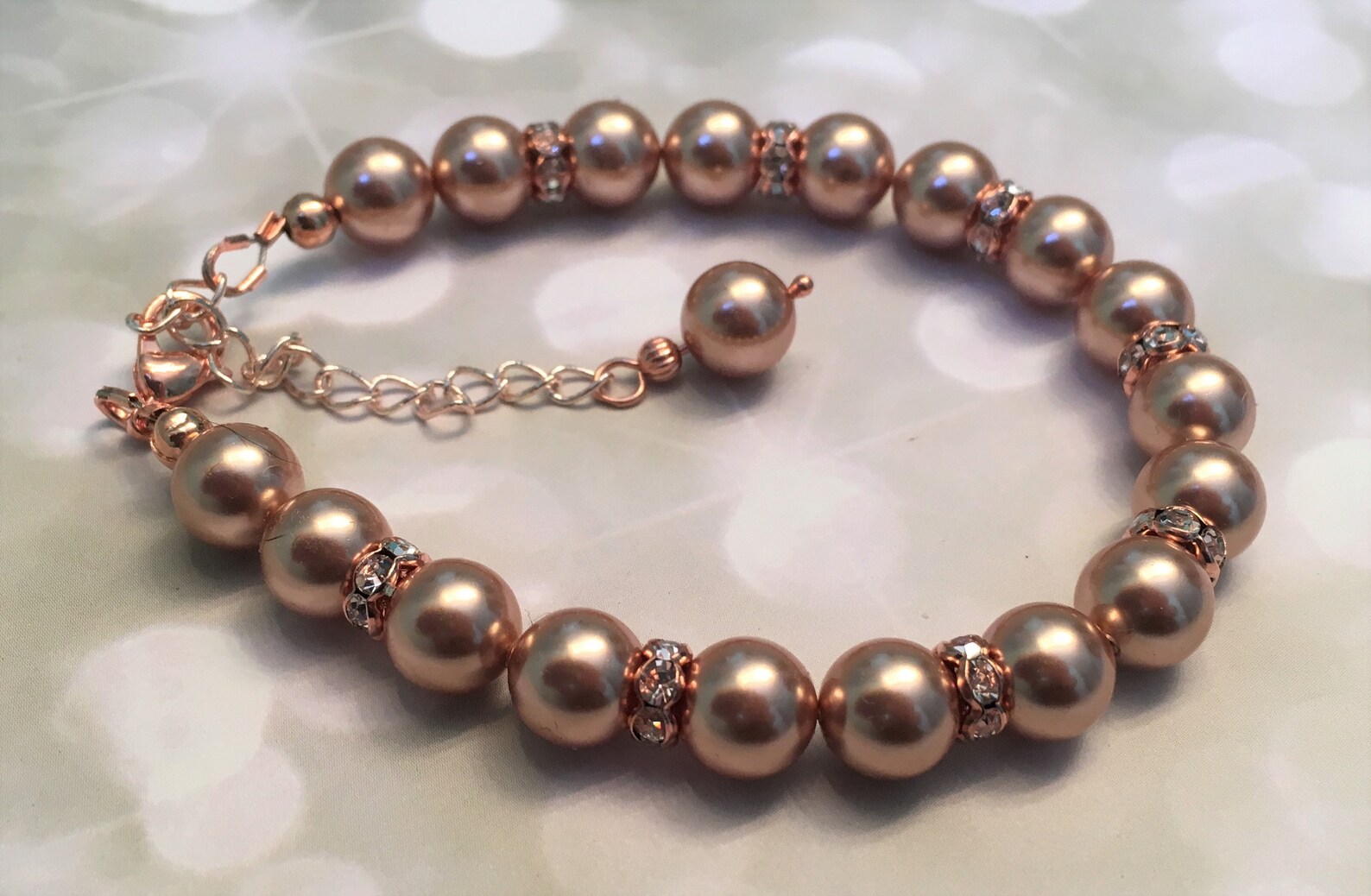 Austrian Rose Gold Mother of the Bride Bracelet Bridal Party Bracelet ...