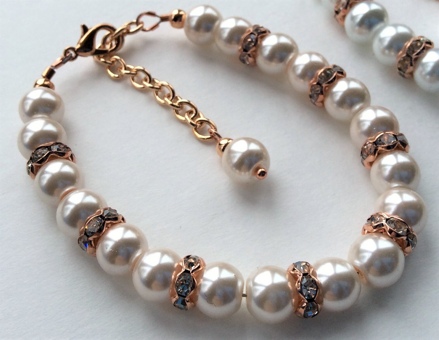 Rose Gold Mother of the Bride bracelet Bridal party bracelet | Etsy