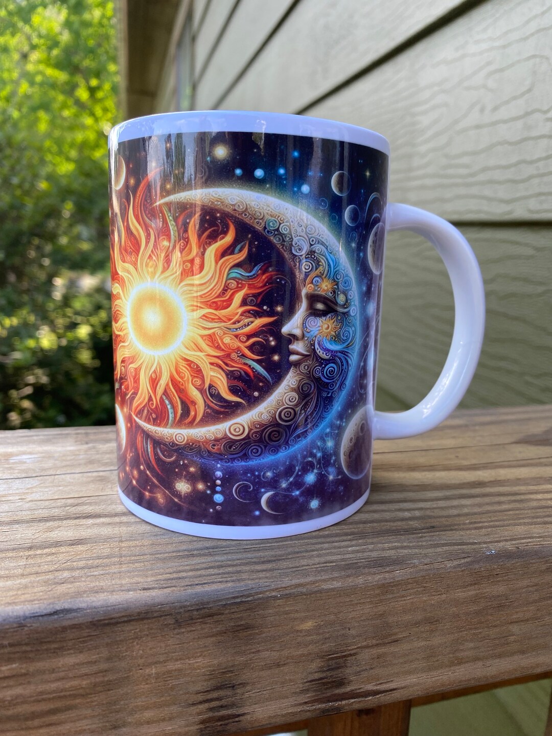 Celestial Sun and Moon Coffee Cup, Sun, Moon, Celestial, Coffee Mug - Etsy