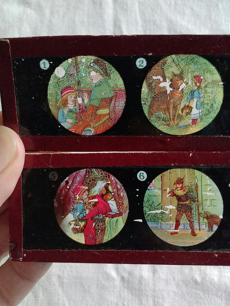 Magic Lantern Slides Little Red Riding Hood Snow White | Etsy