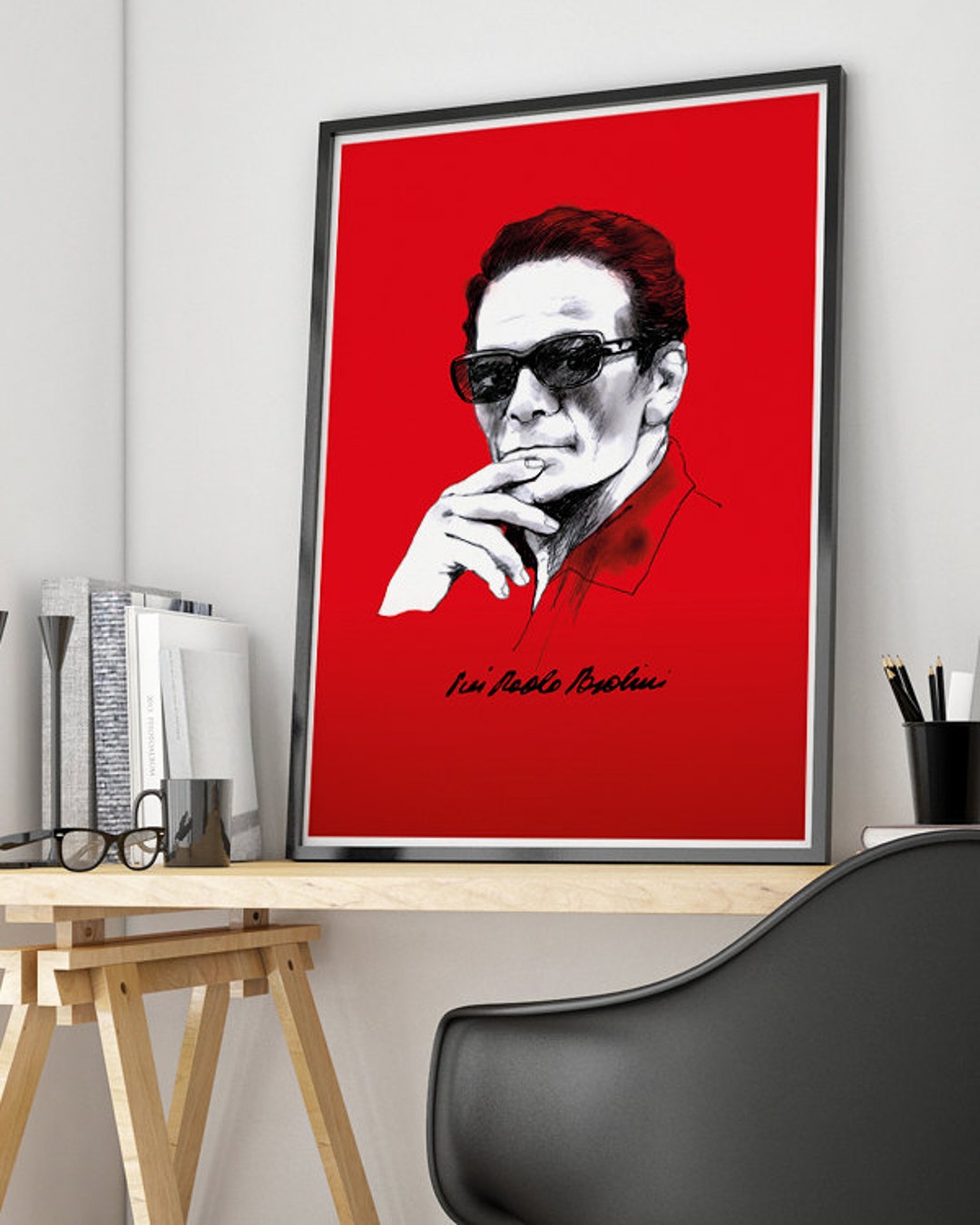 Pier Paolo Pasolini Poster Movie Cinema Wall Art Print Illustration ...