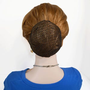 Black Hair Bun Net: Stretchable Snood for Long Hair Dance Performance ...