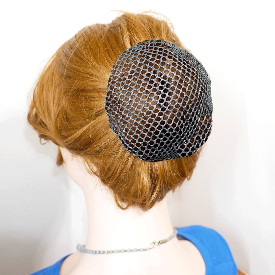 Dark Gray Color Long Hair Net Bun Holder Snood Stretchable Wedding ...