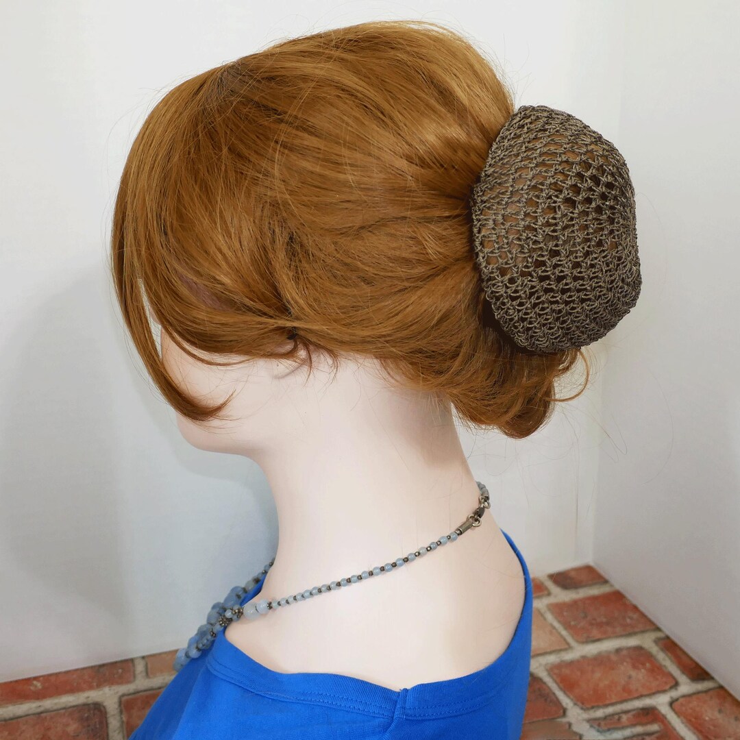 Handmade Crochet Hair Bun Net: Light Brown Snood, Dancing Accessory - Etsy