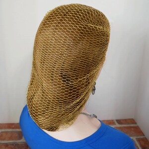 Metalic Gold Fancy Hair Net Snood for Long Hair Covering Snood for ...