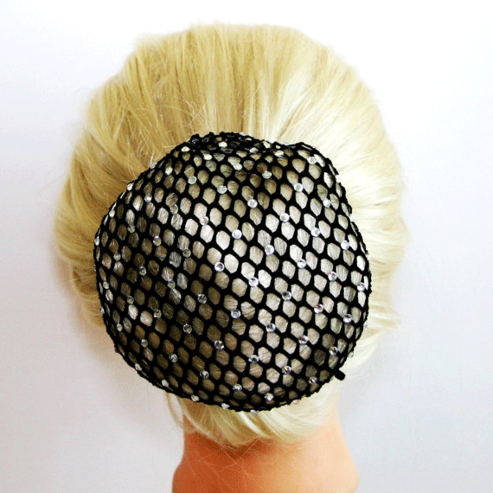 Rhinestone Crochet Hair Net for Bun Hair Net Bun Holder W - Etsy