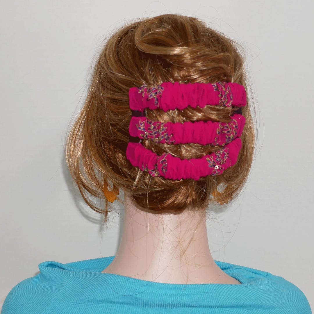Double-side Comb Stretchable Bun Holder French Twist Cover Women's Hair ...