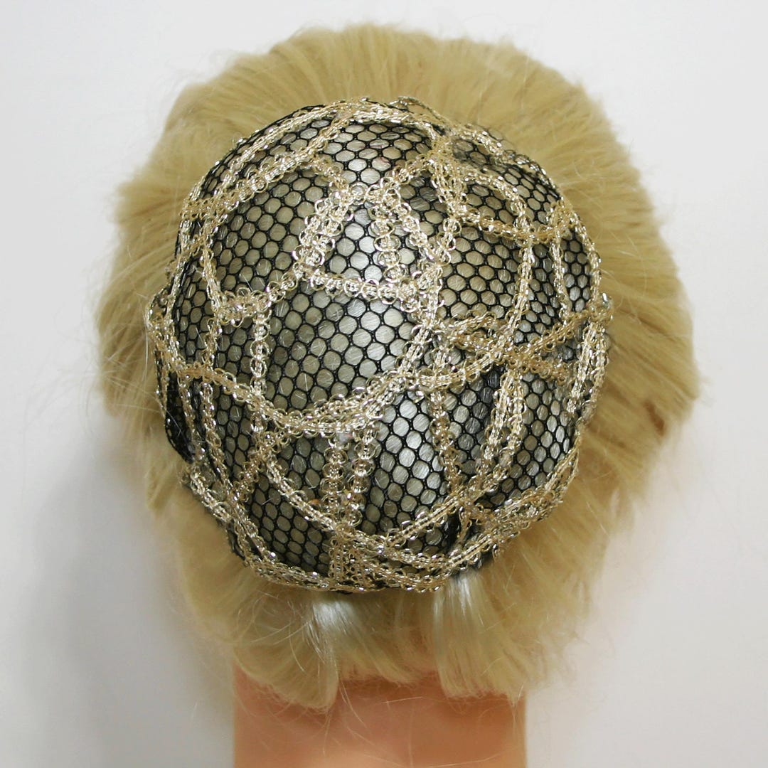 Gold Hair Net Bun Cover: Long, Fancy, Stretchable Snood - Etsy UK