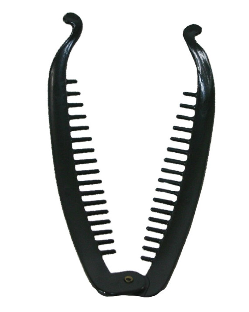 Banana Clip Comb With Sheer Fabric Multicolor Black Red - Etsy