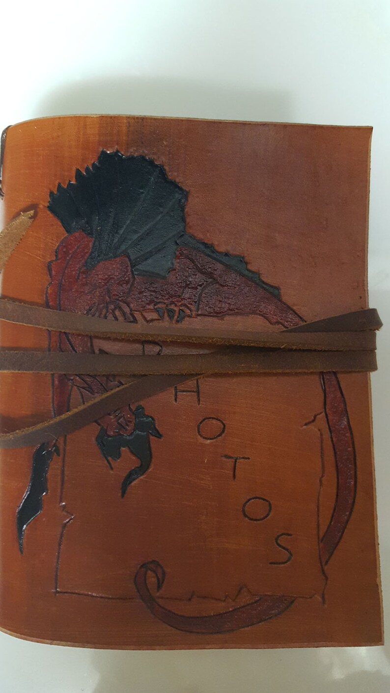 Dragon Decorated Leather Photo Album Gift Birthday Present - Etsy