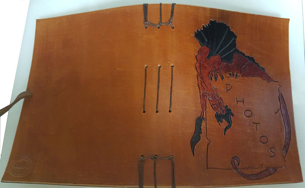 Dragon Decorated Leather Photo Album Gift Birthday Present - Etsy