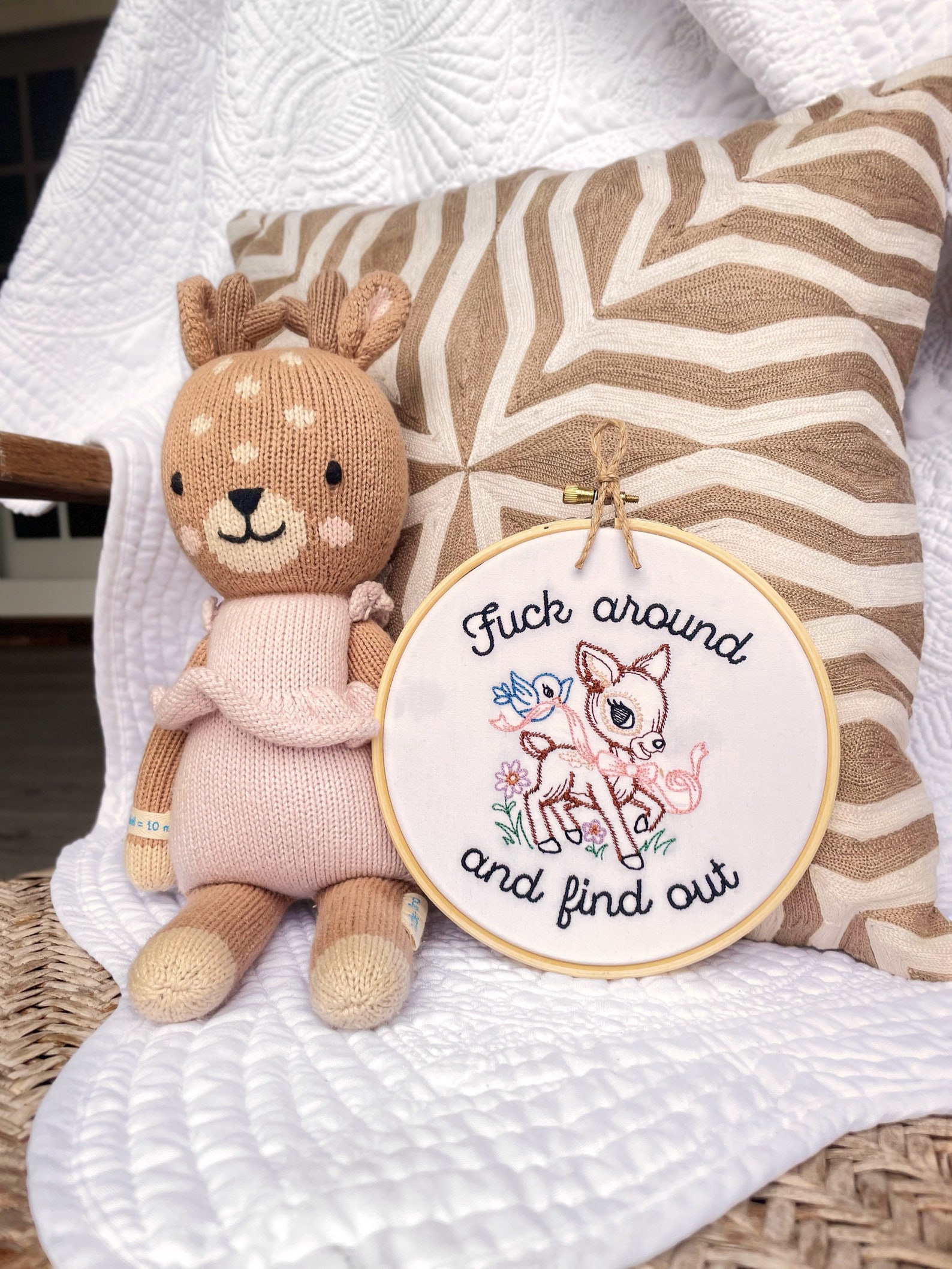 Fuck Around and Find Out: Funny Embroidery Hoop Art Completed and ...